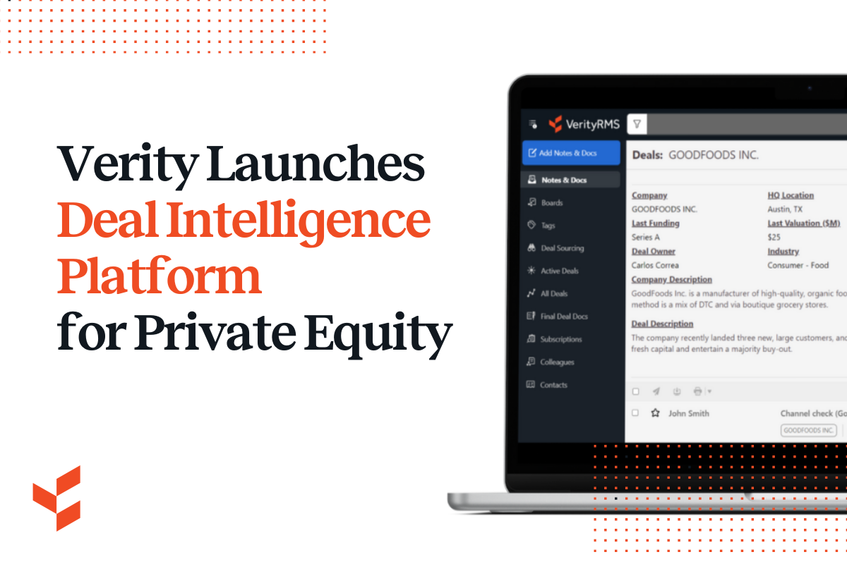 Verity Launches VerityRMS for Private Equity, a Missing Link for PE ...